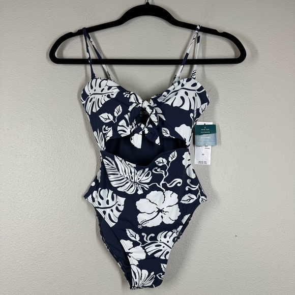 Roxy | Swim | Nwt Roxy Hawaiian Hibiscus Cutout Just Shine One Piece ...